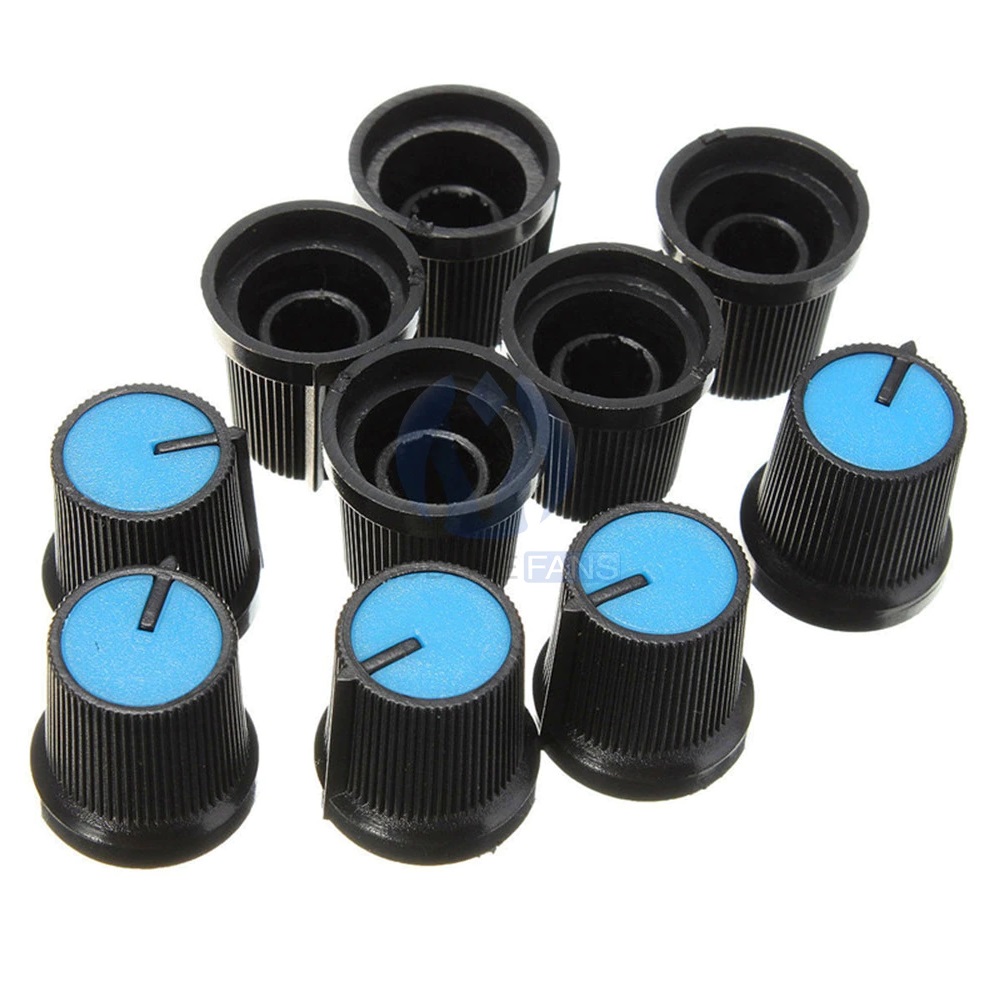 5x Potentiometers Pots Resistor Linear 6-Pin Taper Rotary With Knob Cap ...